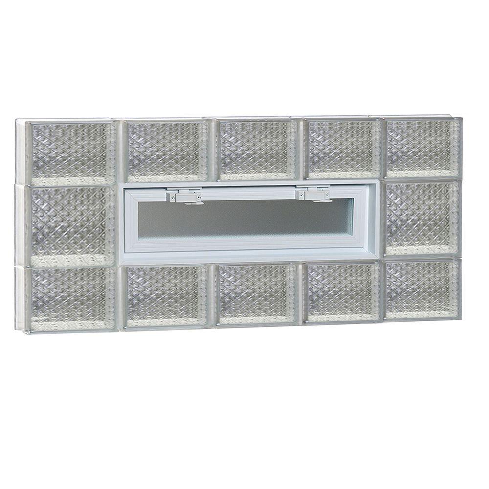 Clearly Secure 38.75 in. x 19.25 in. x 3.125 in. Frameless Wave Pattern ...