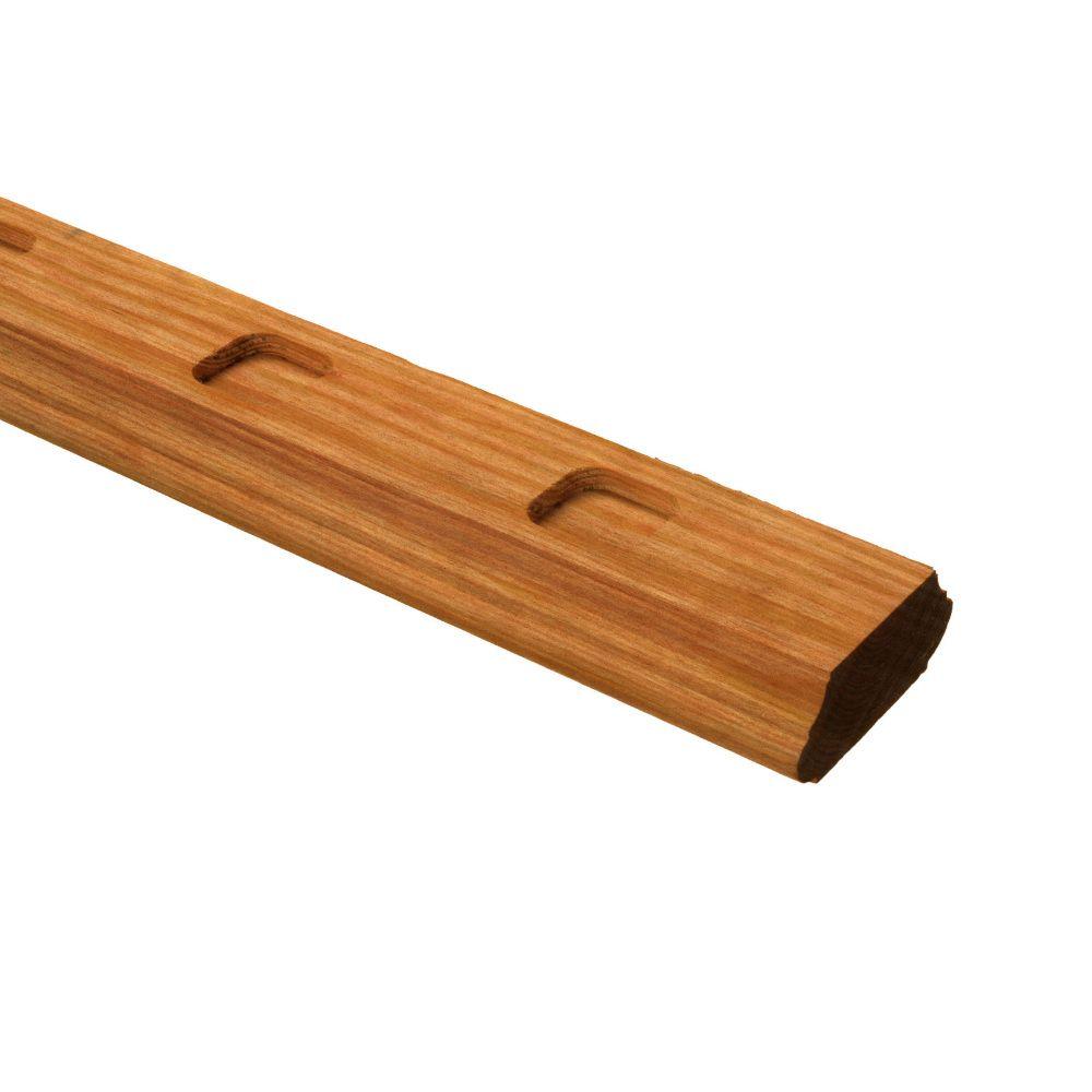 6 ft. Pressure-Treated Cedar-Tone Pine Routed Hand Rail-217876 - The ...