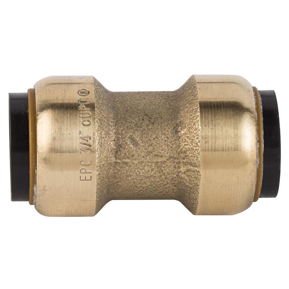 Tectite 3/4 in. Brass Push-to-Connect Coupling-FSBC34 - The Home Depot