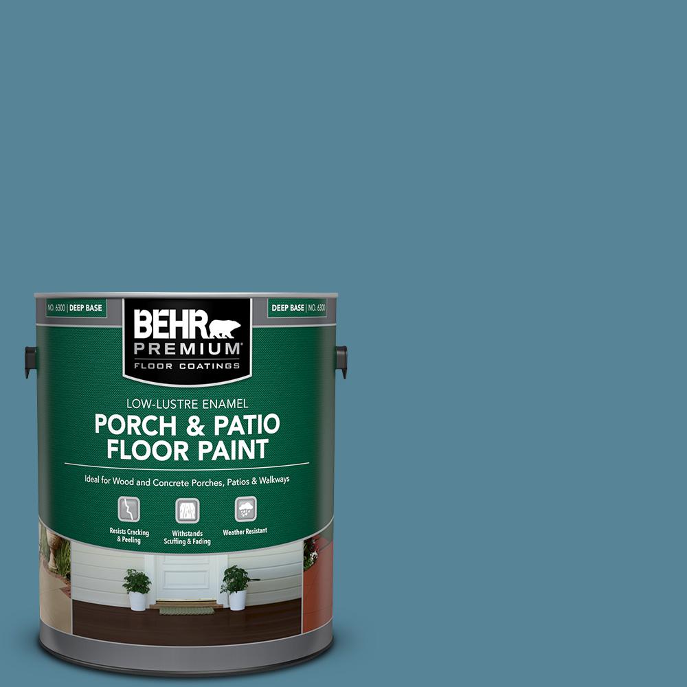 BEHR PREMIUM 1 gal. #S480-5 Blue Moon Bay Low-Lustre Enamel Interior ...