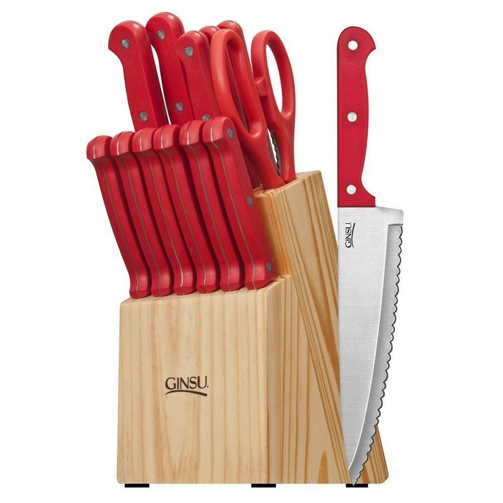 Ginsu Essentials 14-Piece Knife Set-GES-RD-DS-014-2 - The Home Depot