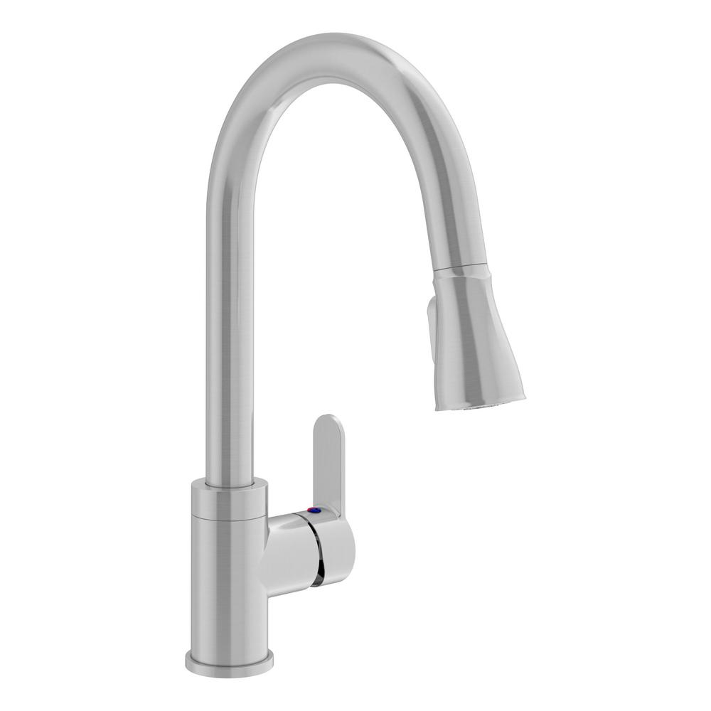 Symmons Identity Single-Handle Pull-Down Sprayer Kitchen Faucet in ...