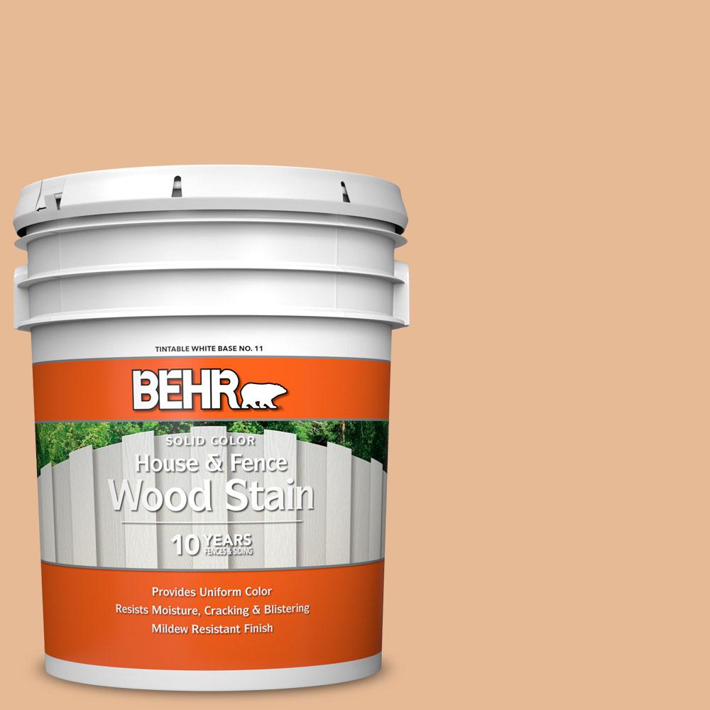 BEHR 5 gal. #280C-3 Fresh Praline Solid Color House and Fence Exterior ...