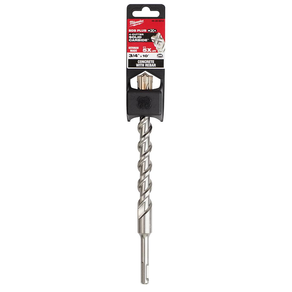 Milwaukee 3 4 In X 10 In Mx4 Sds Plus Carbide Bit 48 20 8312 The