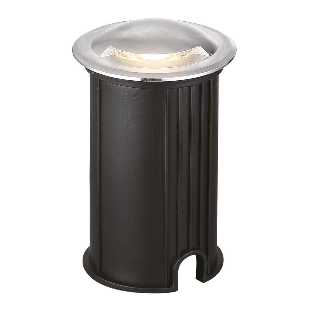 Hampton Bay Low-Voltage Black Outdoor Integrated LED Landscape Well ...