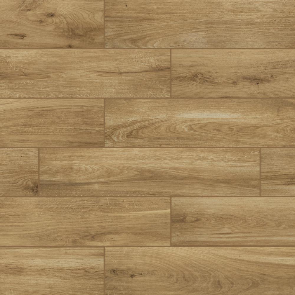 Florida Tile Home Collection Beautiful Wood Oak Brown 8 in. x 36 in ...