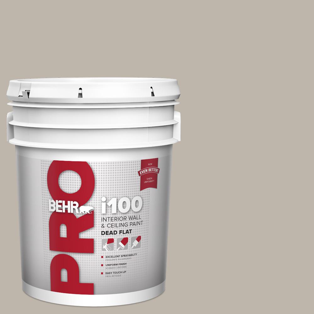 BEHR PRO 5 gal. #HDC-CT-21 Grey Mist Dead Flat Interior Paint-PR10505 ...
