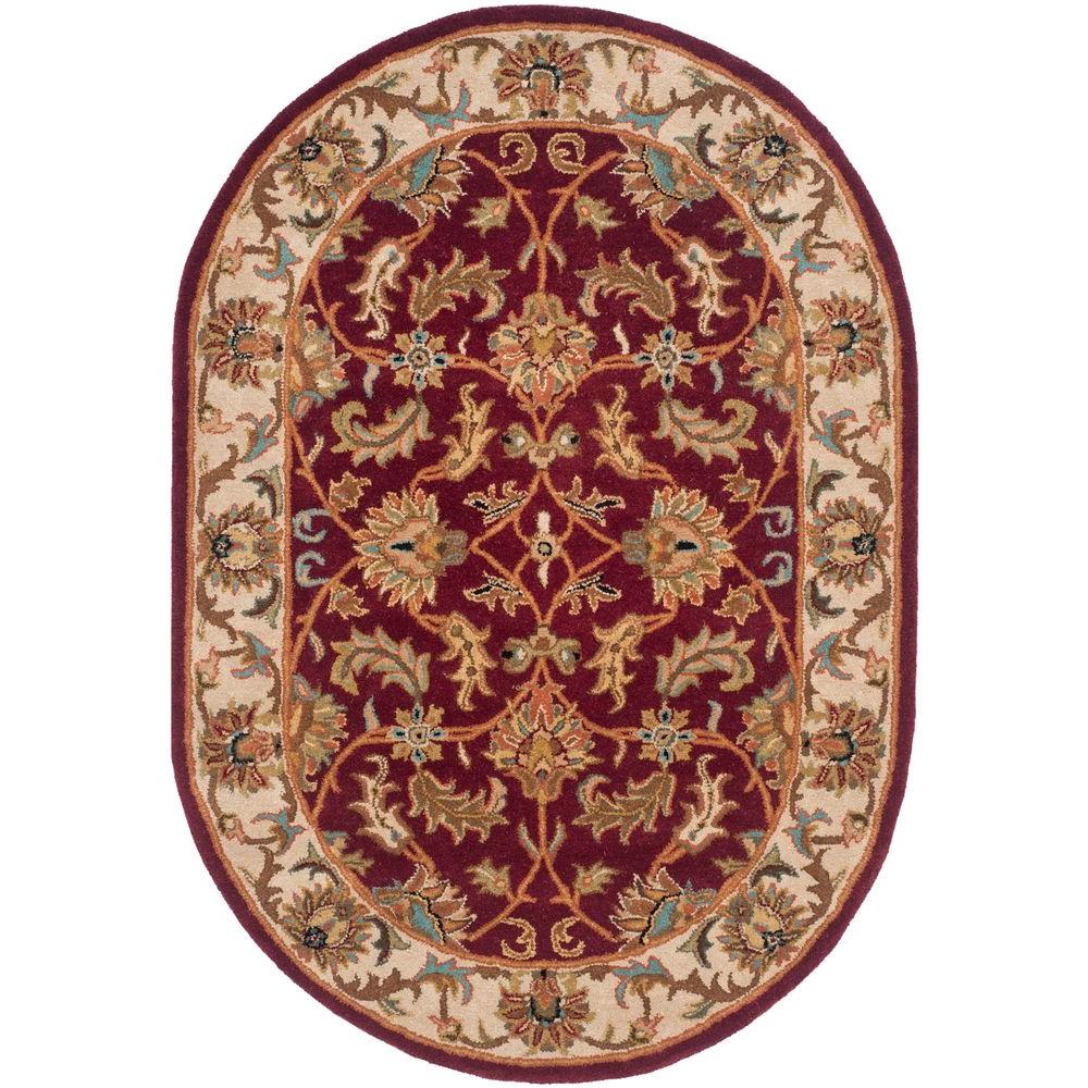 Safavieh Heritage Red/Ivory 8 ft. x 10 ft. Oval Area Rug-HG628D-8OV ...