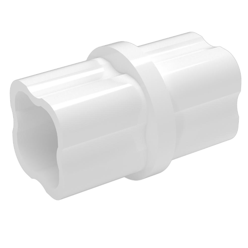 Formufit 1 in. Furniture Grade PVC Sch. 40 Internal Coupling in White ...