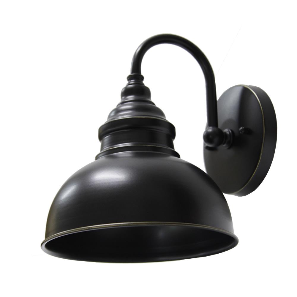 1-Light Imperial Black Outdoor Wall Mount Barn Light Sconce-EL2935SIB ...