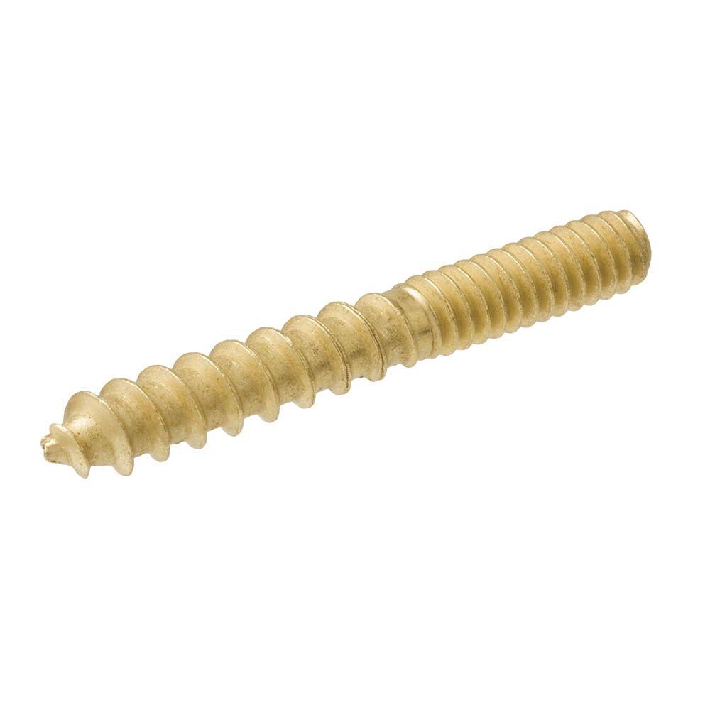 Everbilt 1 4 In 20 Tpi X 1 1 2 In Brass Hanger Bolt 2 Piece 808618