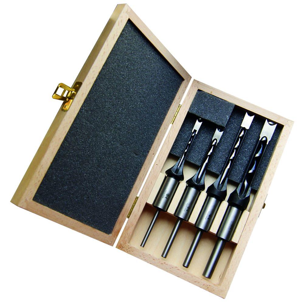 Fisch High Speed Steel Mortise Chisel and Bit Set in Wooden Box (4 ...