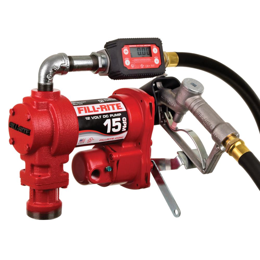 FILL-RITE 12-Volt 15 GPM 1/4 HP Fuel Transfer Pump (Digital Meter ...