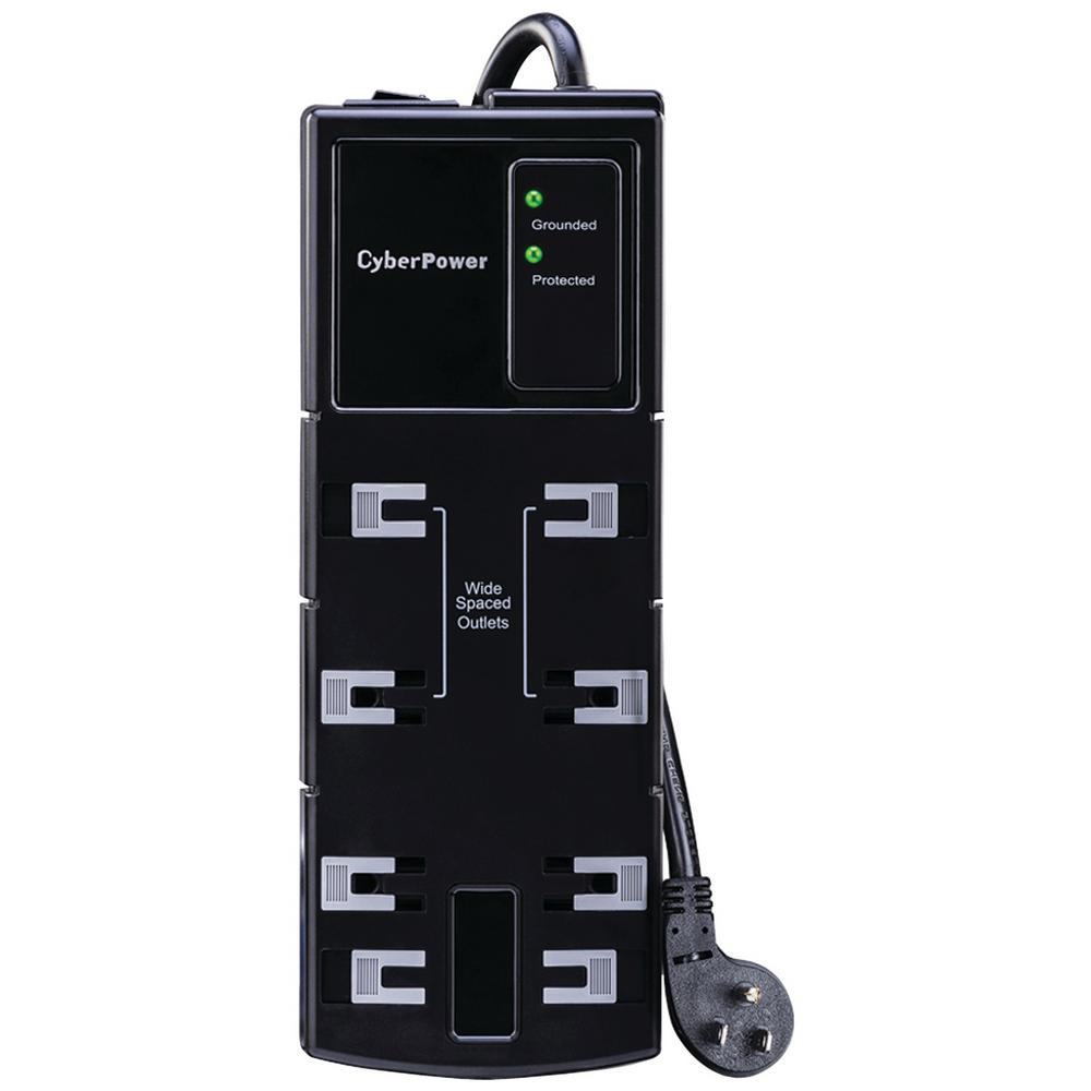 CyberPower 8-Outlet Essential Surge Protector-CSB806 - The Home Depot