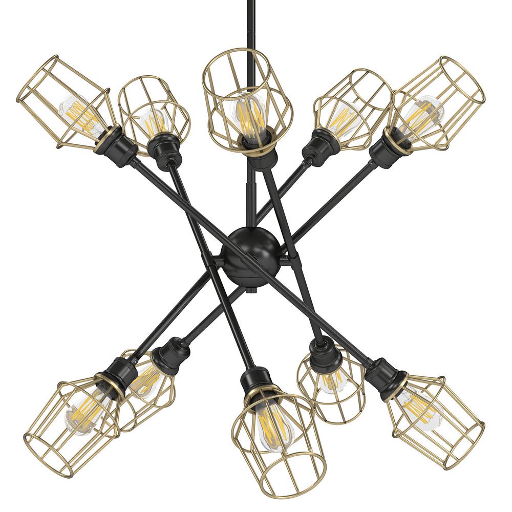Golden Lighting Axel 8-Light Matte Black Sputnik Chandelier-1945-8 BLK ...