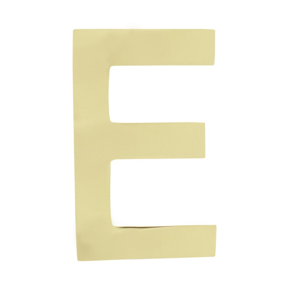 4 in. Polished Brass House Letter E-3582PB-E - The Home Depot