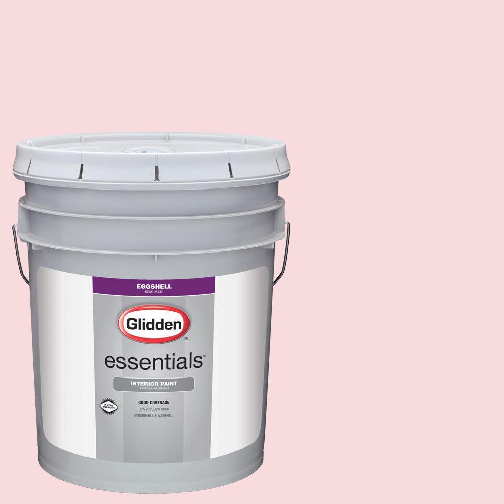 Glidden Essentials 5 gal. #HDGR31 Powder Pink Eggshell Interior Paint ...