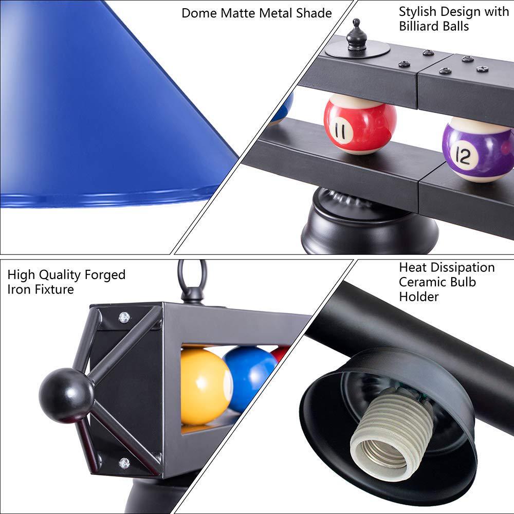 CASAINC 70 in. Pool Table Light for 9 ft., 10 ft., 11 ft. Billiard ...