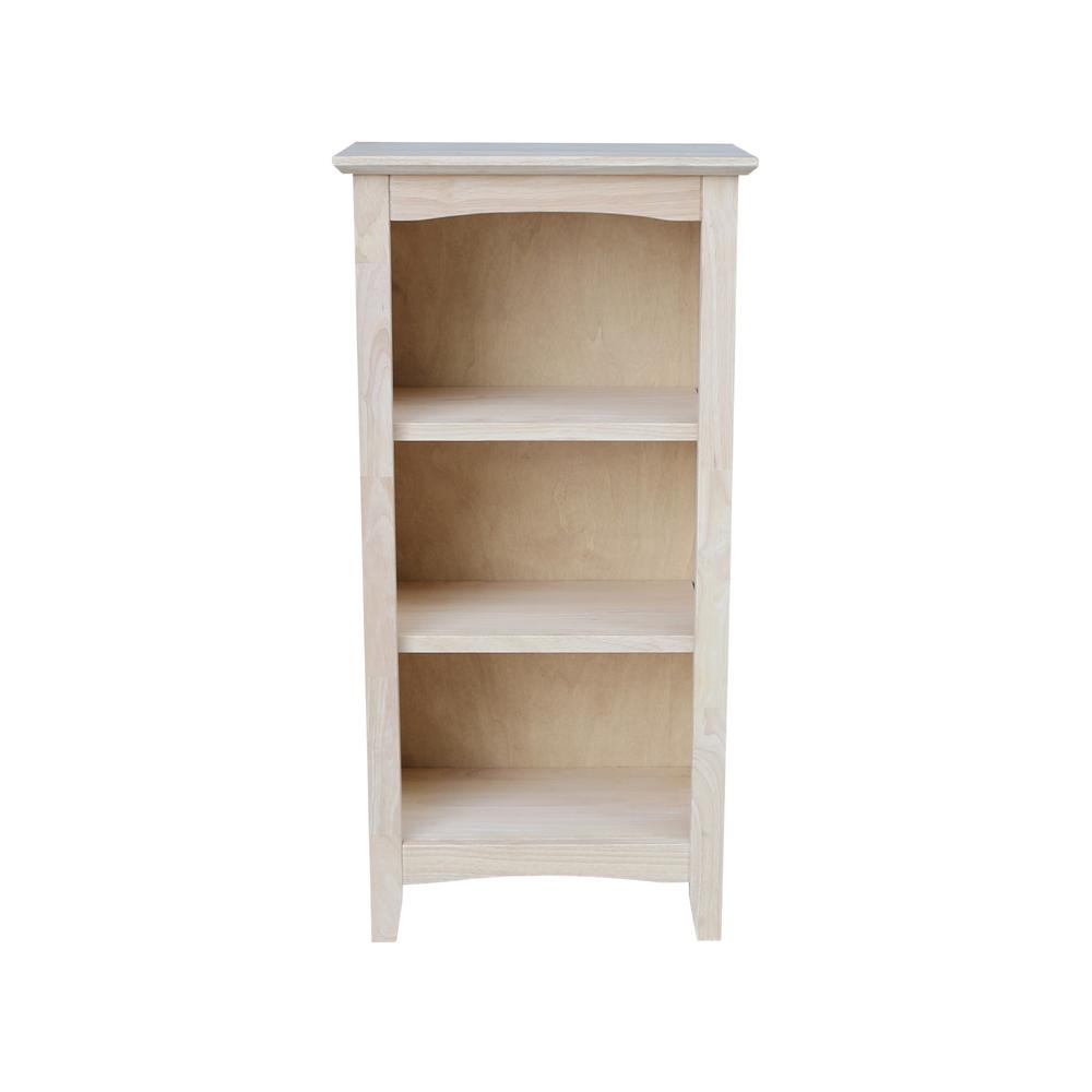 International Concepts Brooklyn 36 in. Unfinished Wood 3 Shelf Standard ...
