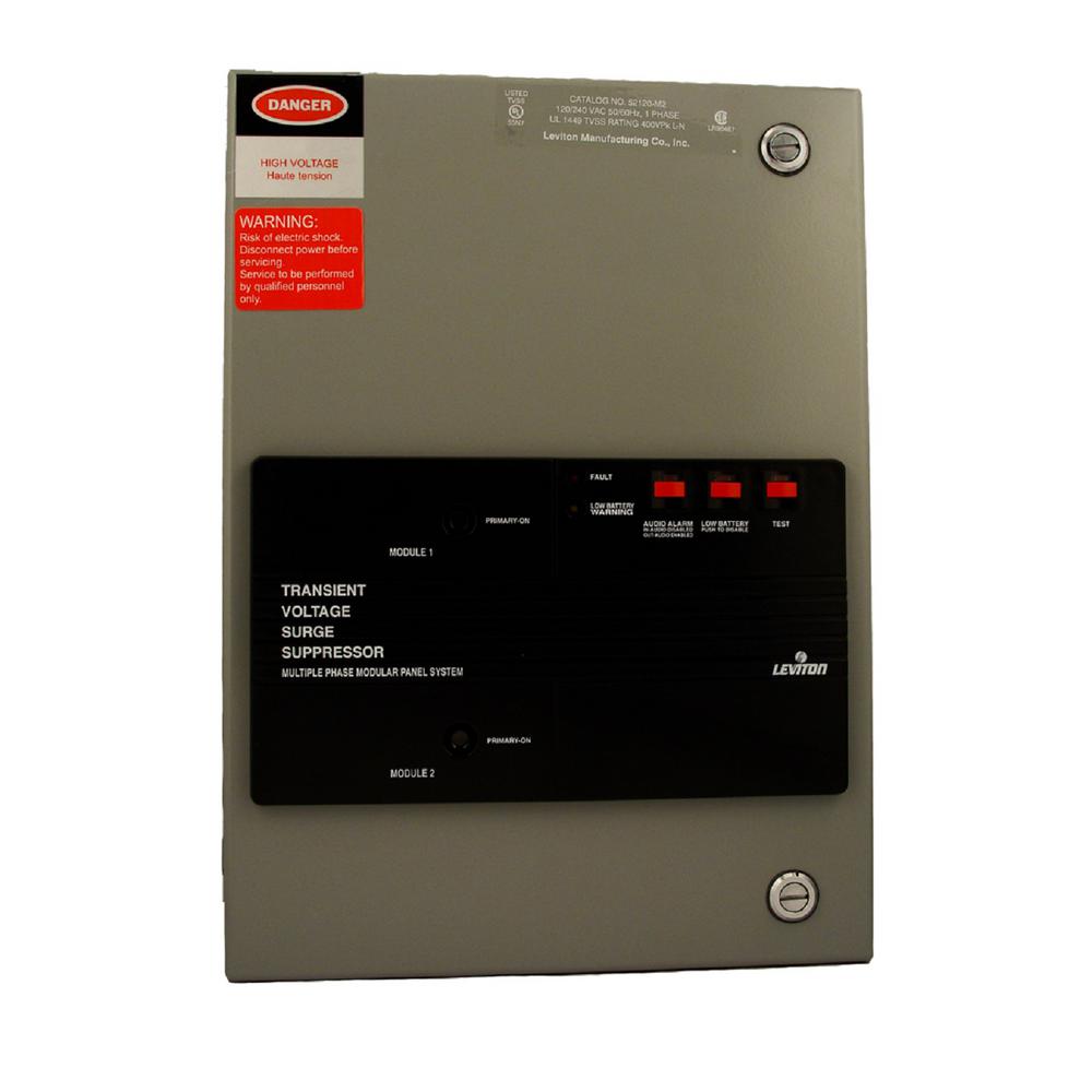 Leviton 120/240-Volt-Single Phase Surge Panel with Replaceable Surge ...