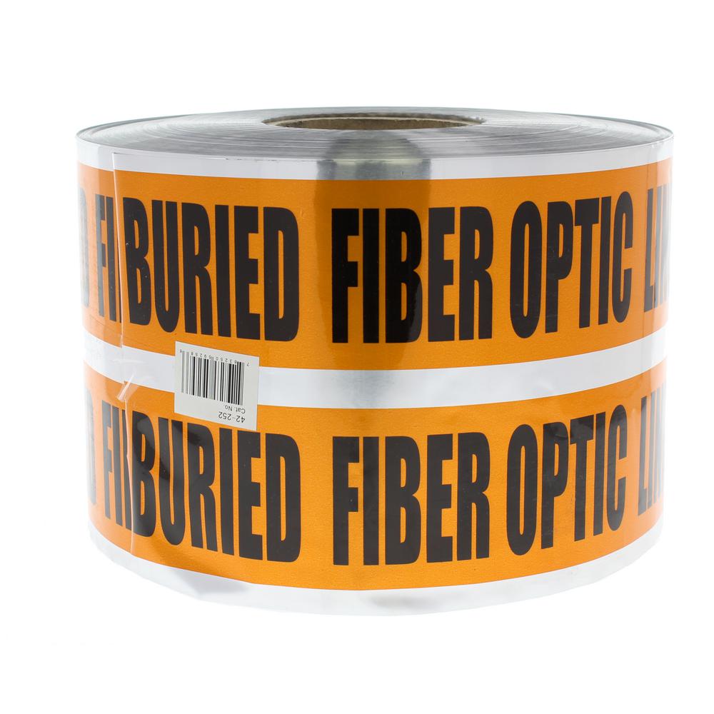 Ideal 6 in. x 1,000 ft. Detectable Underground Caution Buried Fiber ...