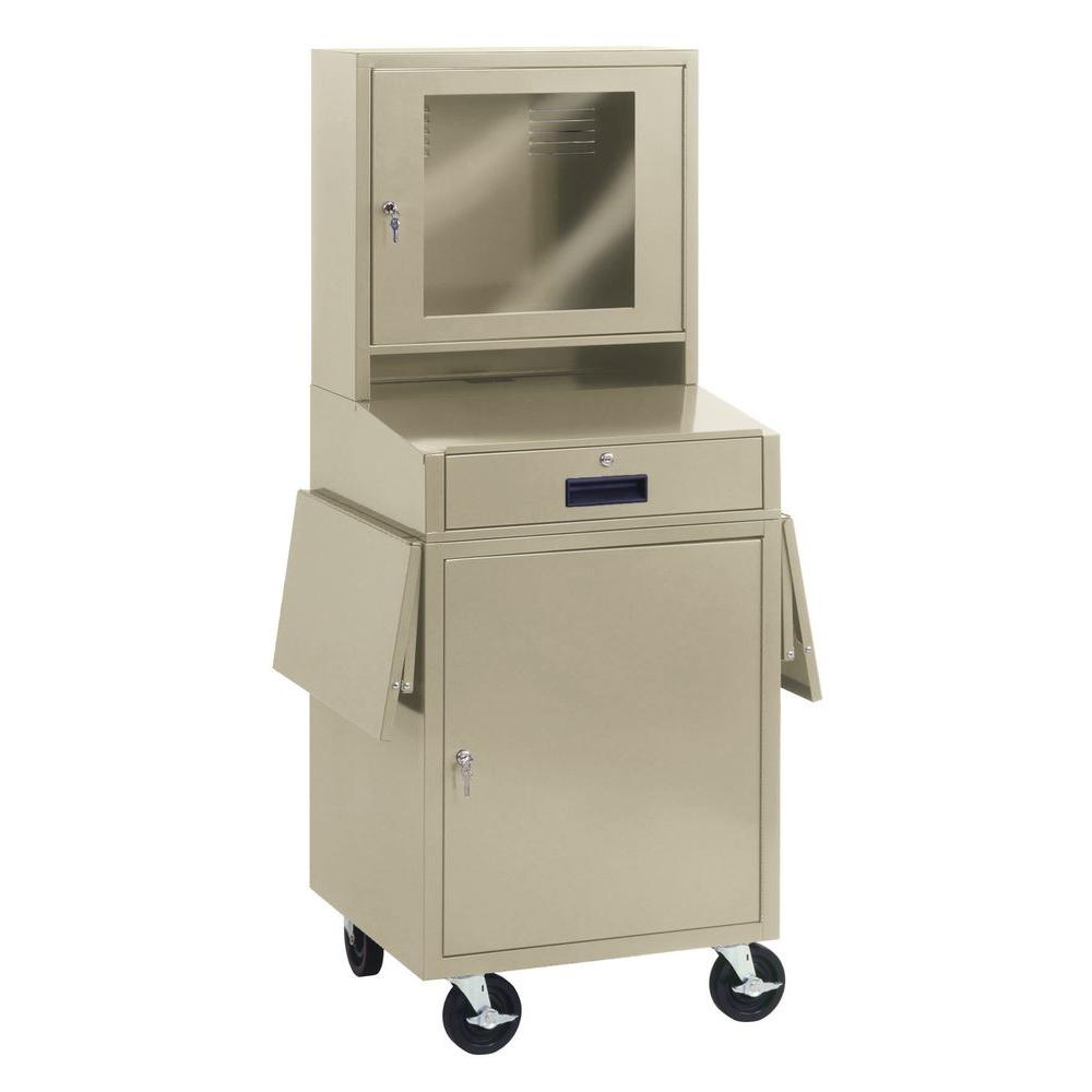 Sandusky 63.75 in. H x 24.5 in. W x 22.5 in. D Steel Computer Cabinet ...