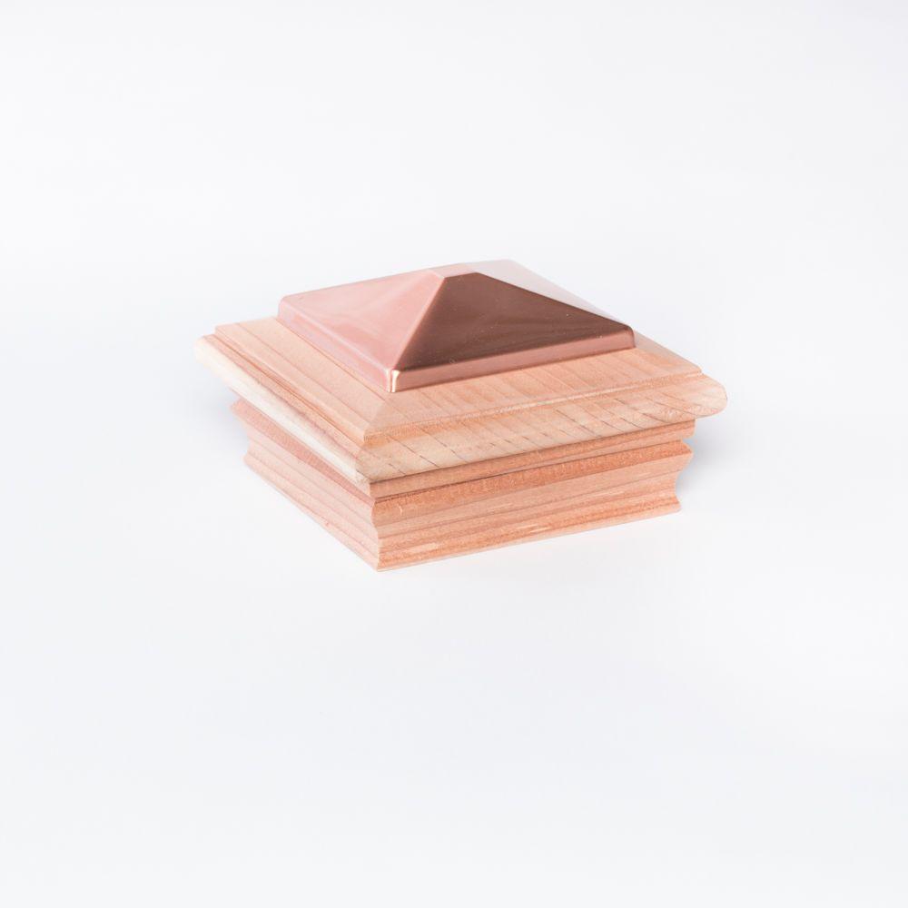 4 in. x 4 in. Copper High Point Post Caps-96532 - The Home Depot