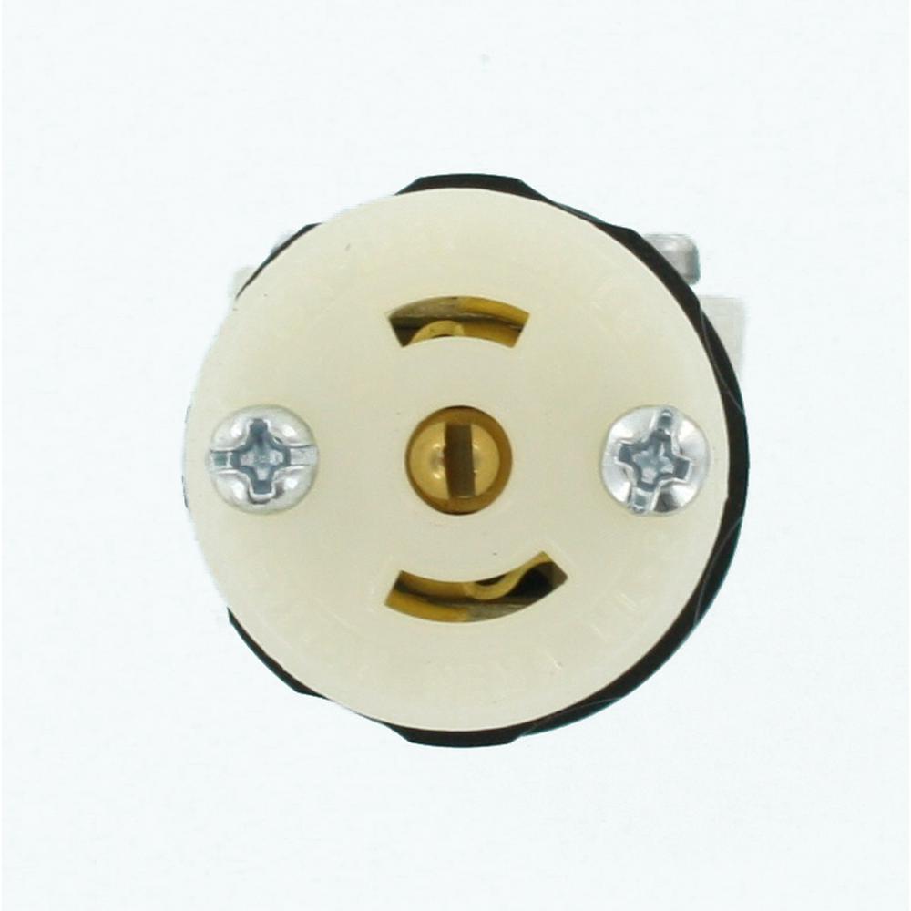 Leviton 15 Amp 125/250-Volt Locking Connector Non-Grounding MiniLock ...