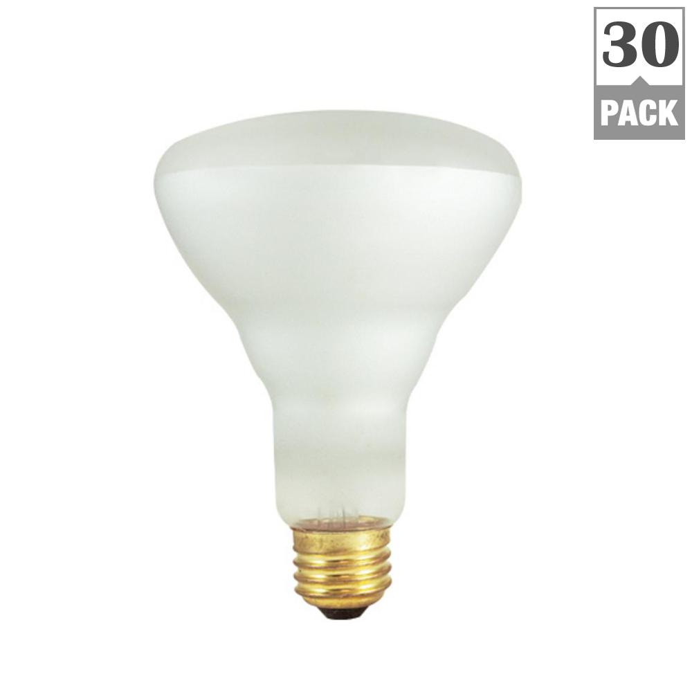 Bulbrite 65-Watt BR30 Frost Dimmable Warm White Light Incandescent ...