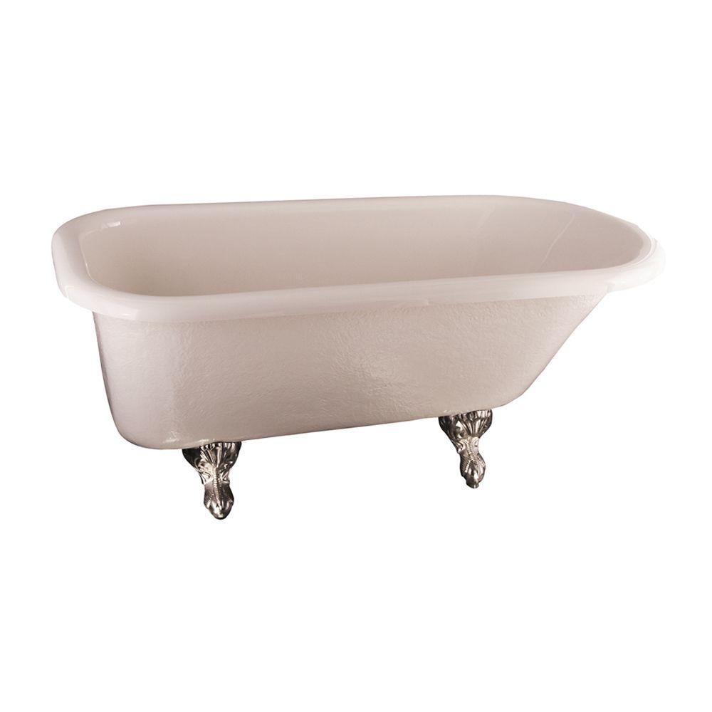 Pegasus 5 ft. Acrylic Ball and Claw Feet Slipper Tub in Bisque-ATS60-BQ ...
