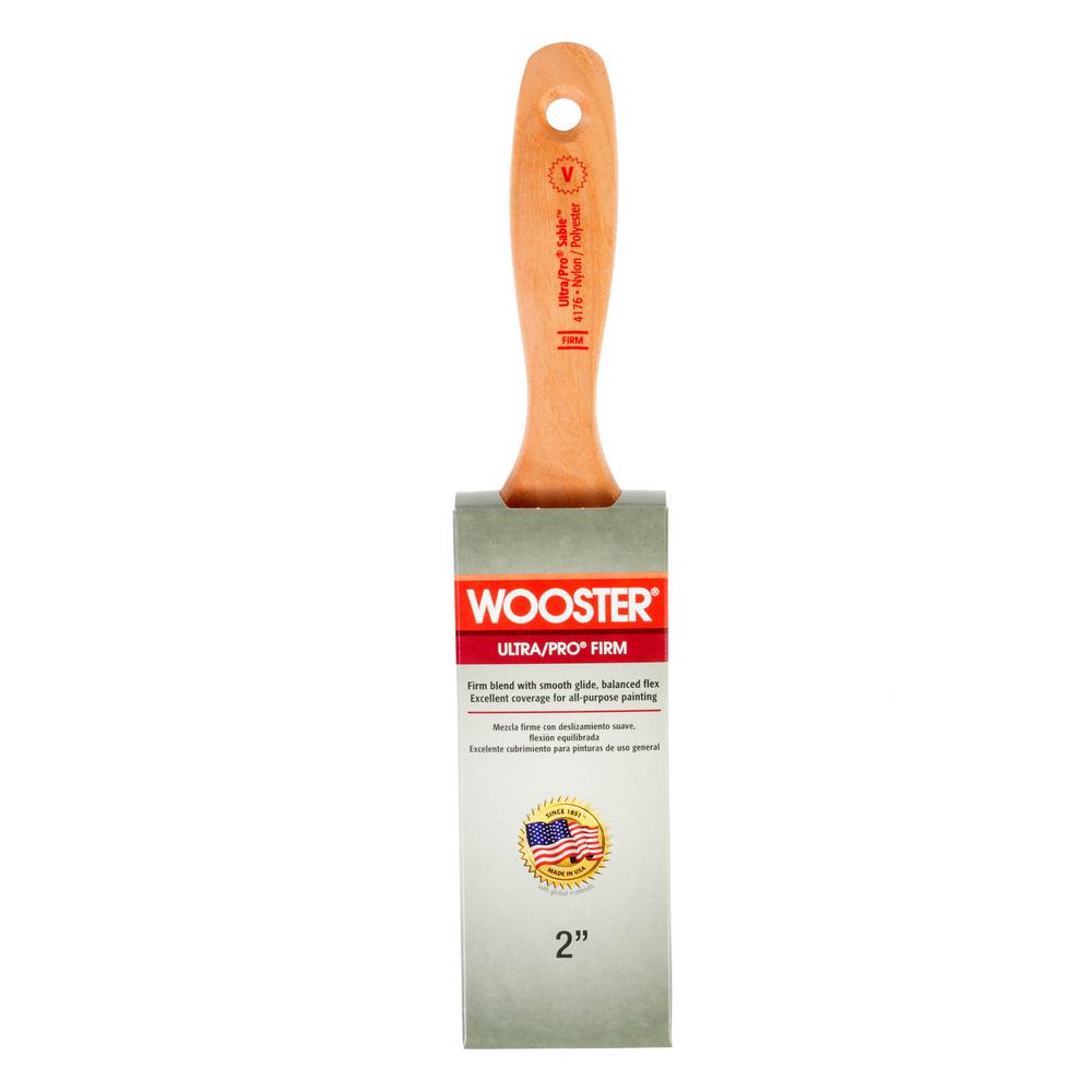 Wooster 2 in. Ultra/Pro Firm Sable Nylon/Poly Flat Brush-0041760020 ...