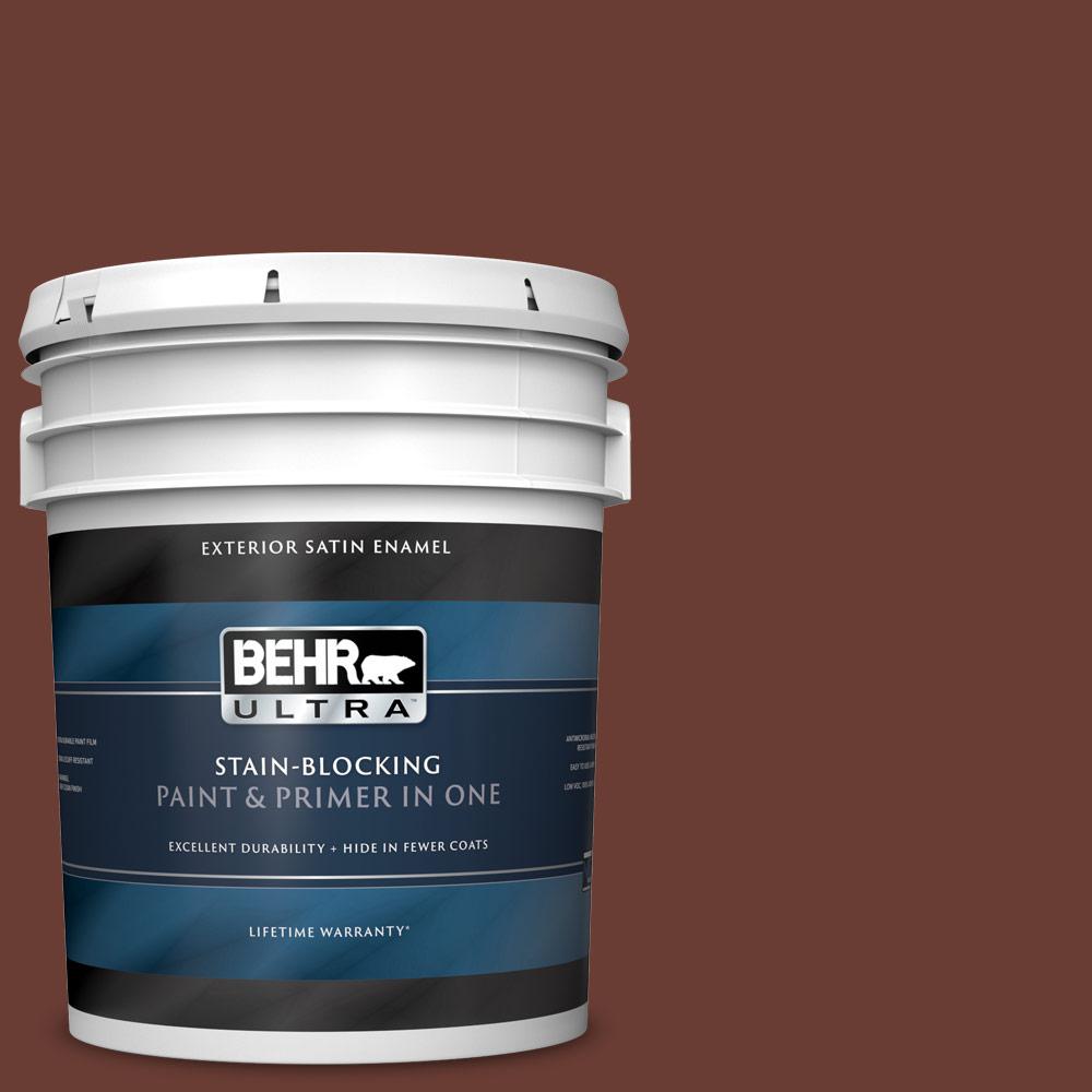 BEHR ULTRA 5 gal. #ECC-42-3 Deep Cherrywood Satin Enamel Exterior Paint ... BEHR ULTRA 5 gal. #ECC-42-3 Deep Cherrywood Satin Enamel Exterior Paint ...