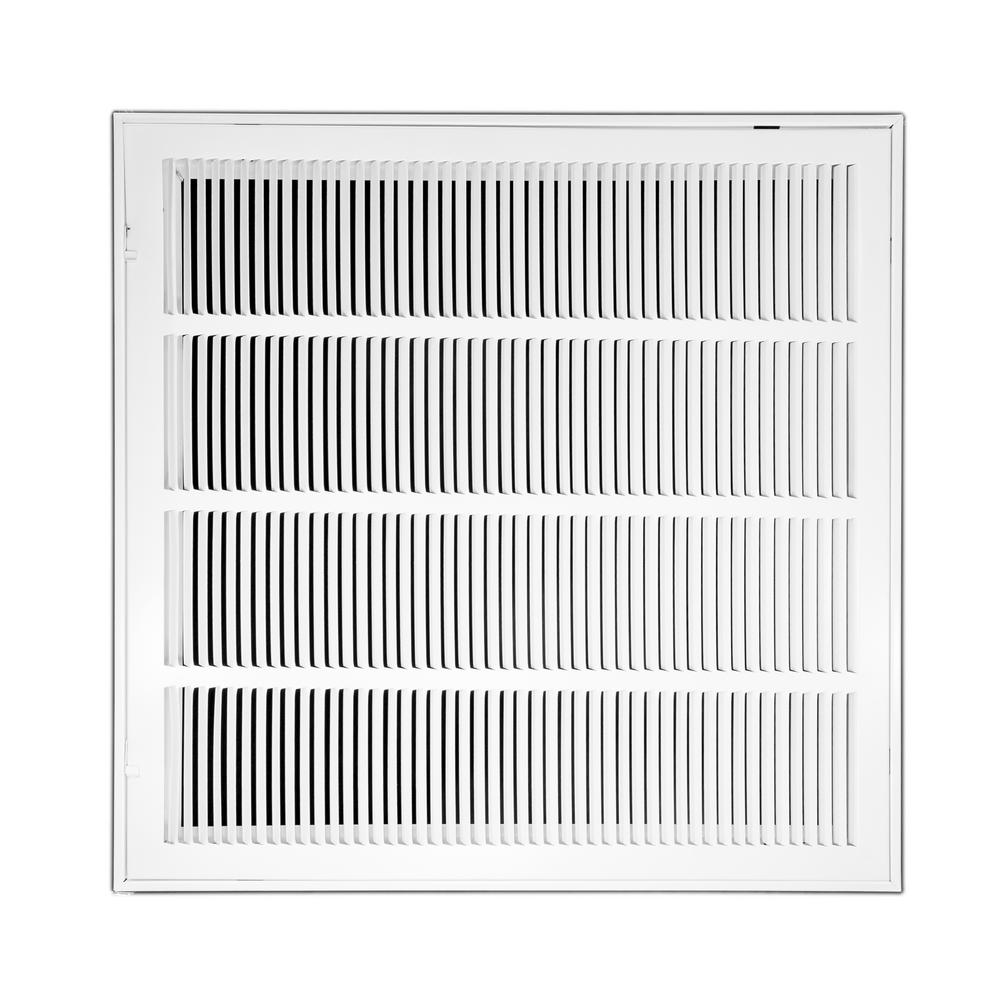 Venti Air 24 in. x 24 in. Square Return Air Filter Grille of Steel in ...
