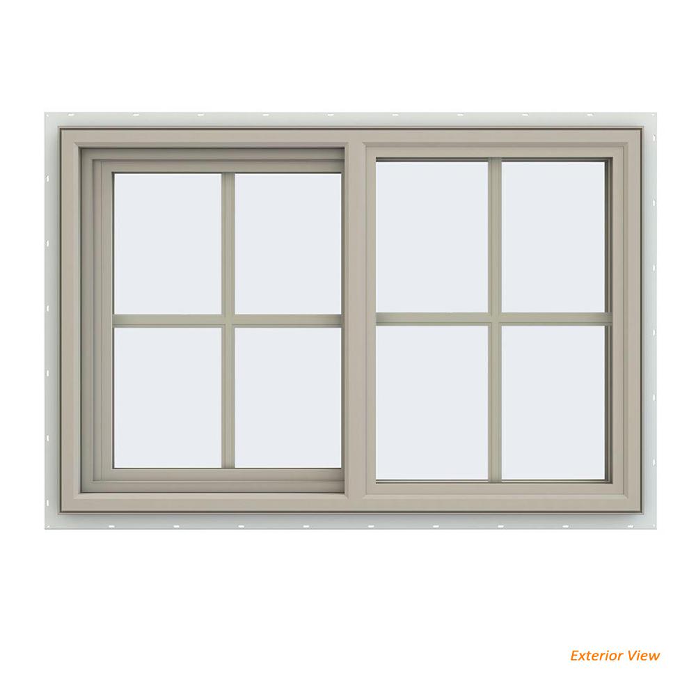 JELD-WEN 35.5 in. x 23.5 in. V-4500 Series Desert Sand Vinyl Left ...