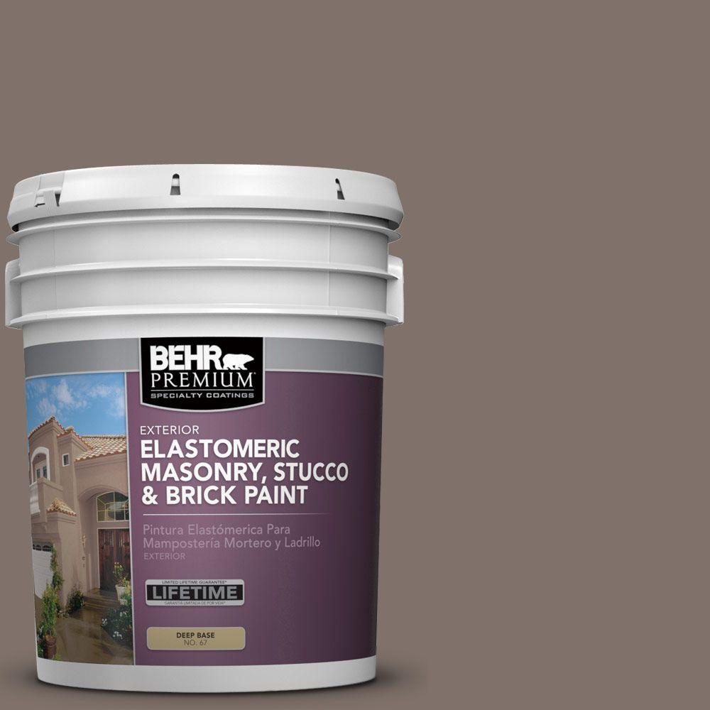 BEHR Premium 5 gal. #MS-86 Dusty Brown Elastomeric Masonry, Stucco and ...