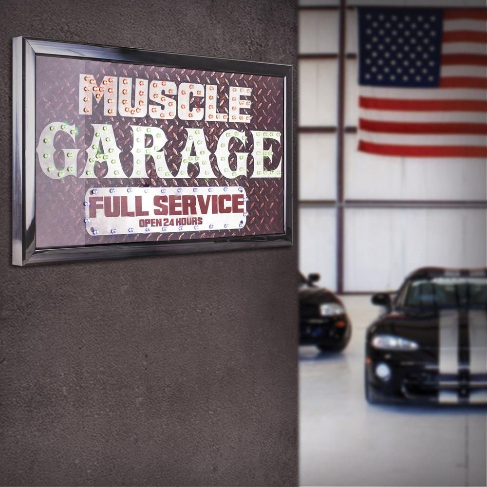 Crystal Art Gallery Muscle Garage Full Service Open 24 Hours LED Signs ...