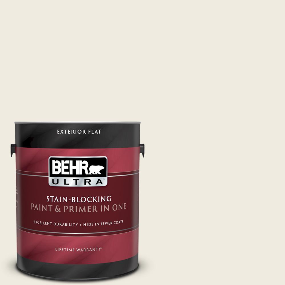 BEHR ULTRA 1 gal. #YL-W05 Swiss Coffee Flat Exterior Paint and Primer ... BEHR ULTRA 1 gal. #YL-W05 Swiss Coffee Flat Exterior Paint and Primer ...