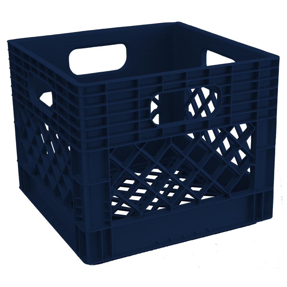 GSC Technologies 6.5 Gal. Milk Crate Storage Tote in Indigo ...