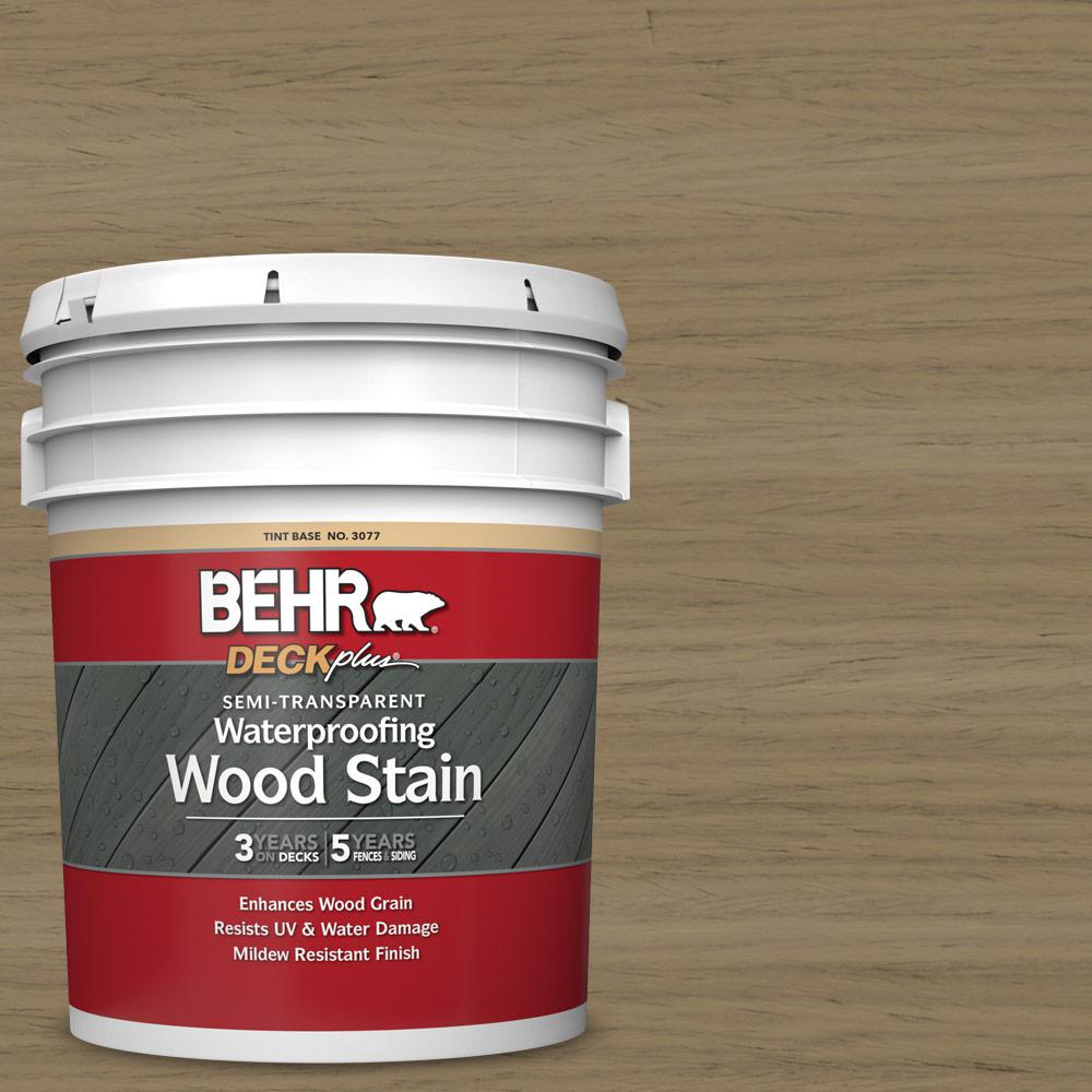 BEHR DECKplus 5 gal. #ST-121 Sandal Semi-Transparent Waterproofing ... BEHR DECKplus 5 gal. #ST-121 Sandal Semi-Transparent Waterproofing ...
