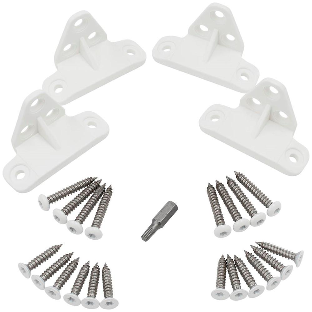 Fiberon ArmorGuard Regency/Enclave White Nylon Line Rail Hardware Kit ...