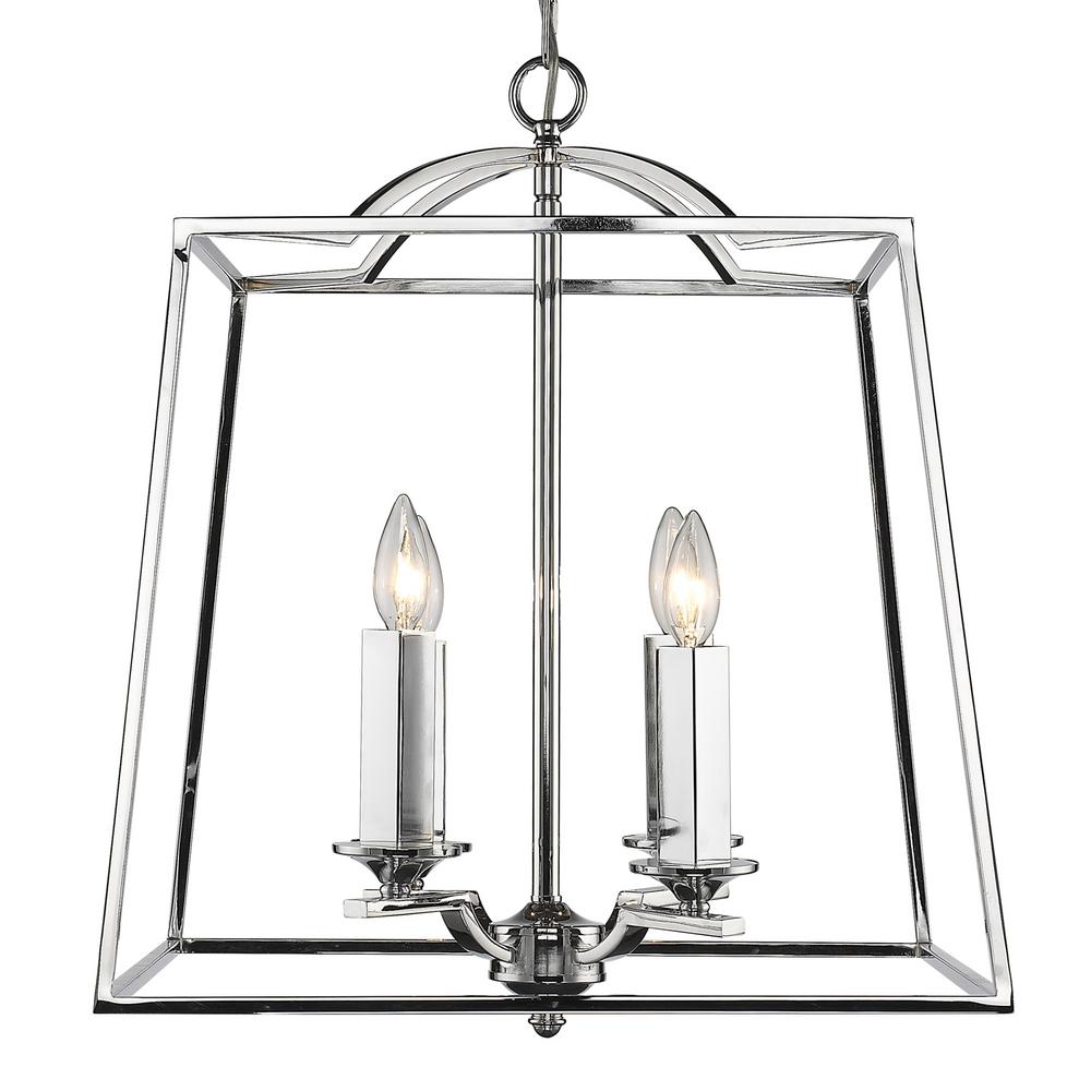 Golden Lighting Athena CH 4-Light Chrome Pendant-3074-4P CH - The Home ...