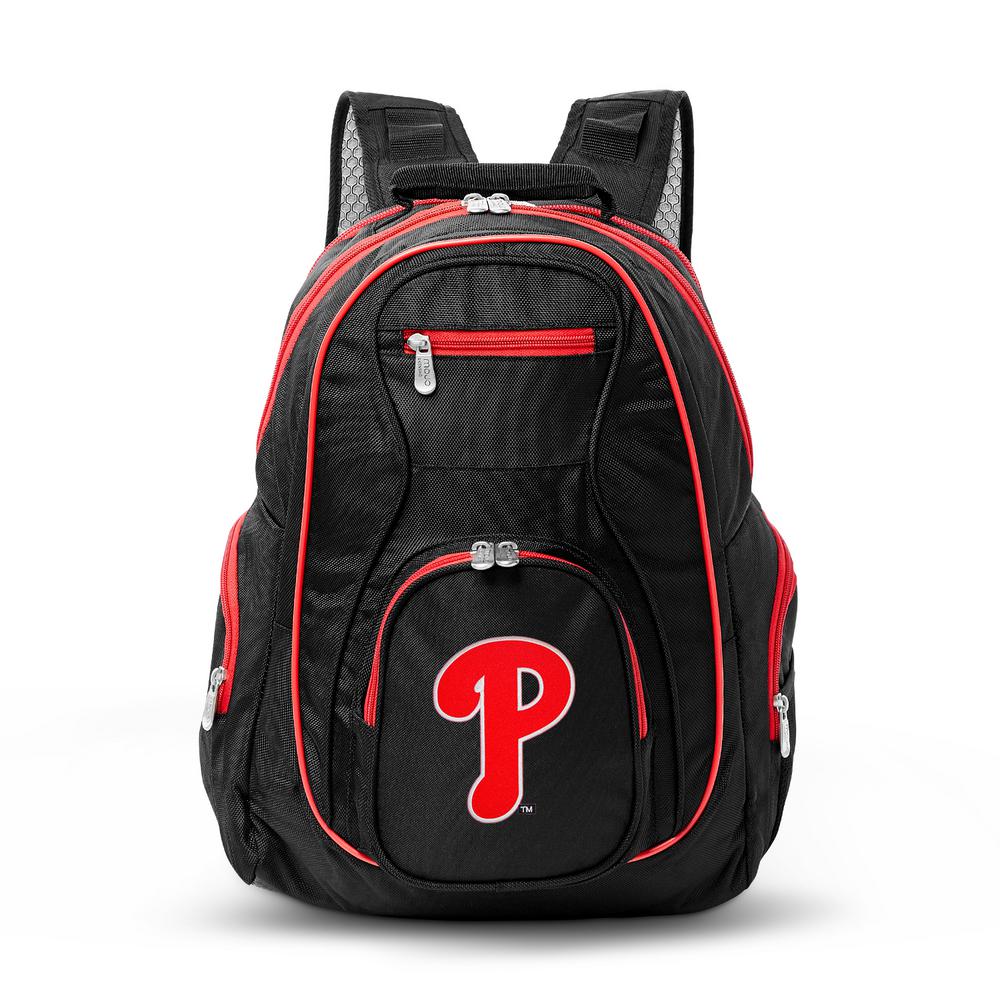 Denco MLB Philadelphia Phillies 19 in. Black Trim Color Laptop Backpack ...