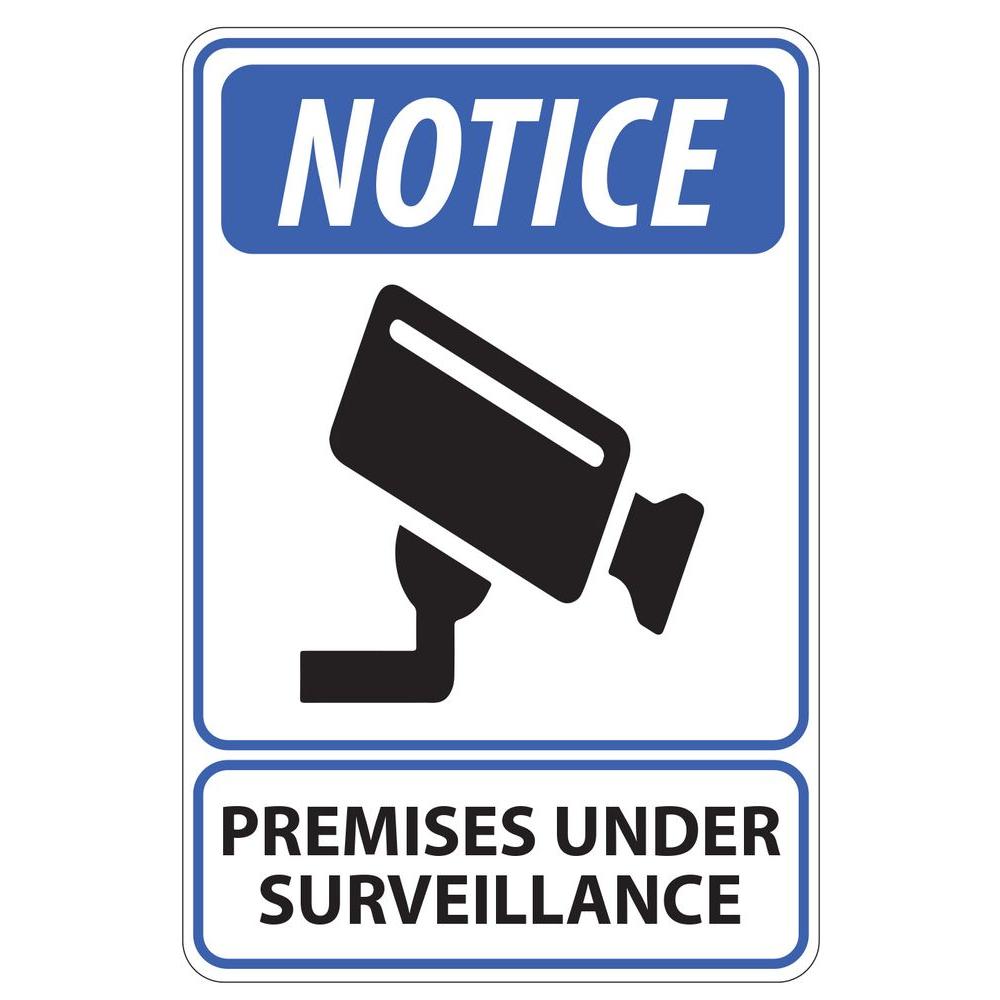 Rectangular Plastic Notice Premises Under Surveillance Sign-PSE-0062 ...