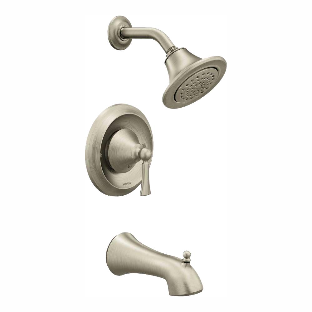 MOEN Brantford Single-Handle Posi-Temp Shower Only Trim Kit in Brushed Nickel (Valve Not ...