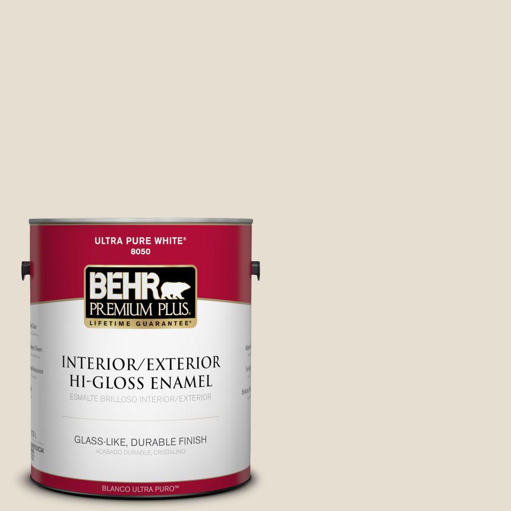 BEHR Premium Plus 1 gal. #750C-2 Hazelnut Cream Hi-Gloss Enamel ...