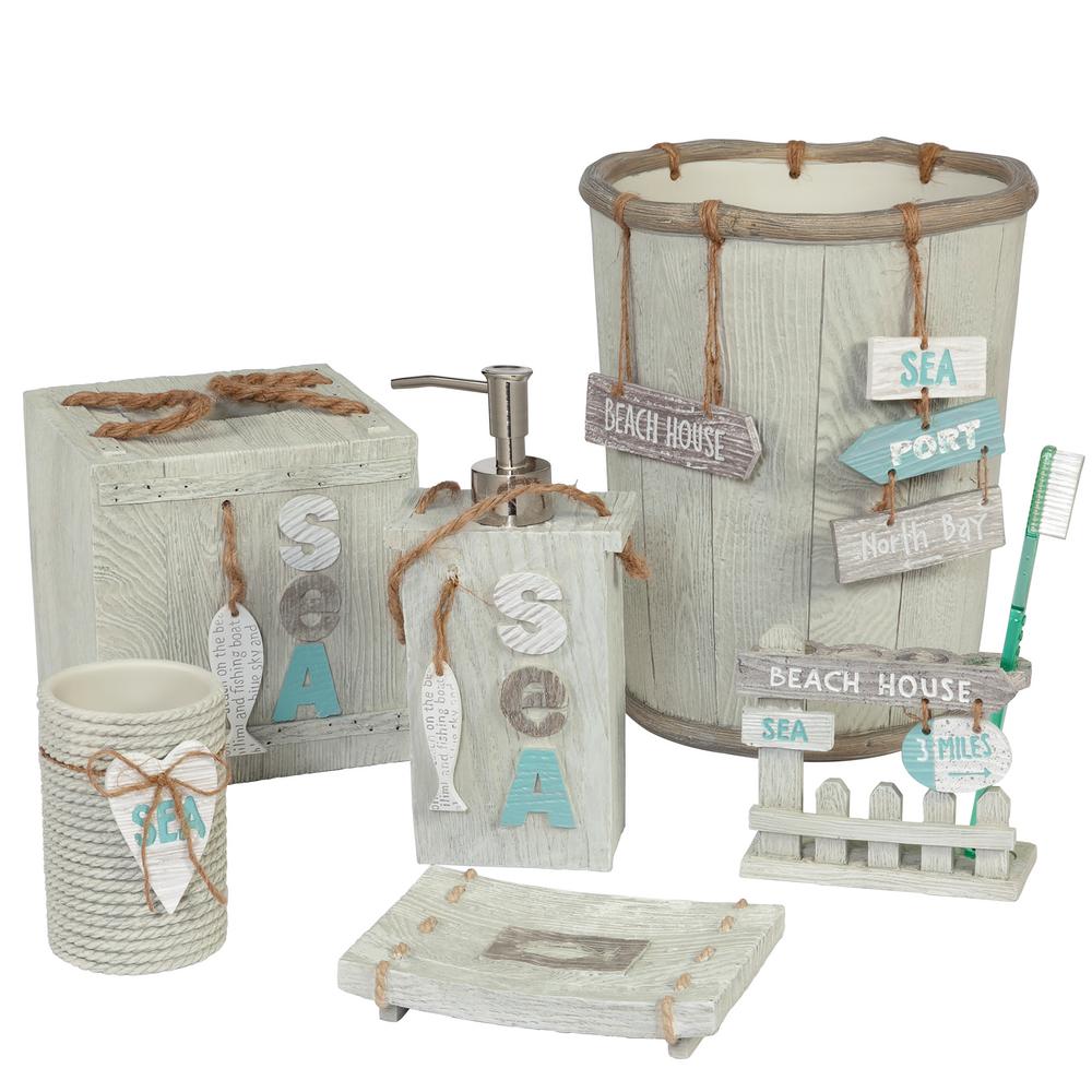 Creative Bath Driftwood 6-Piece Bath Accessory Set in Natural-DRI06NAT ...