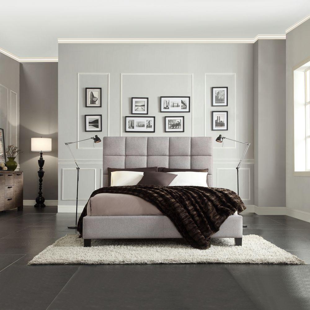 HomeSullivan Calais Grey Full Upholstered Bed-40885B312W(3A)[BED] - The ...