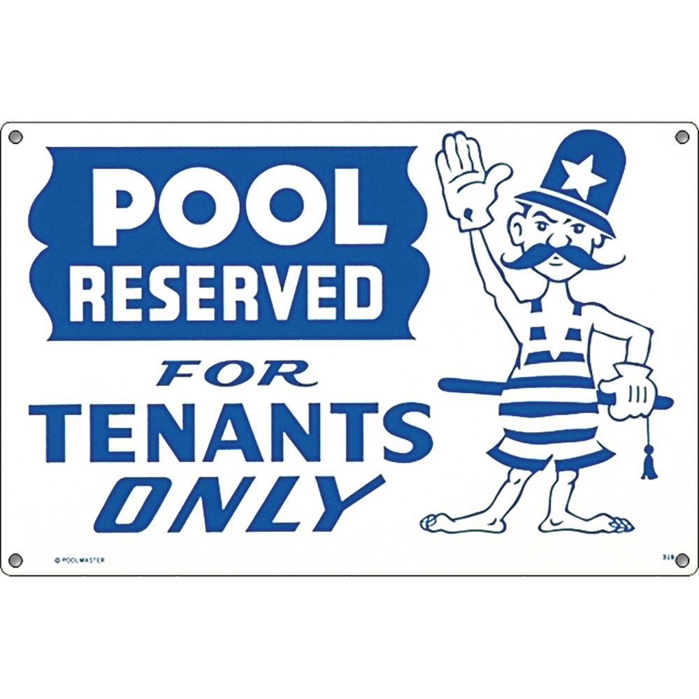 Poolmaster Residential or Commercial Swimming Pool Signs, Pool Reserved ...