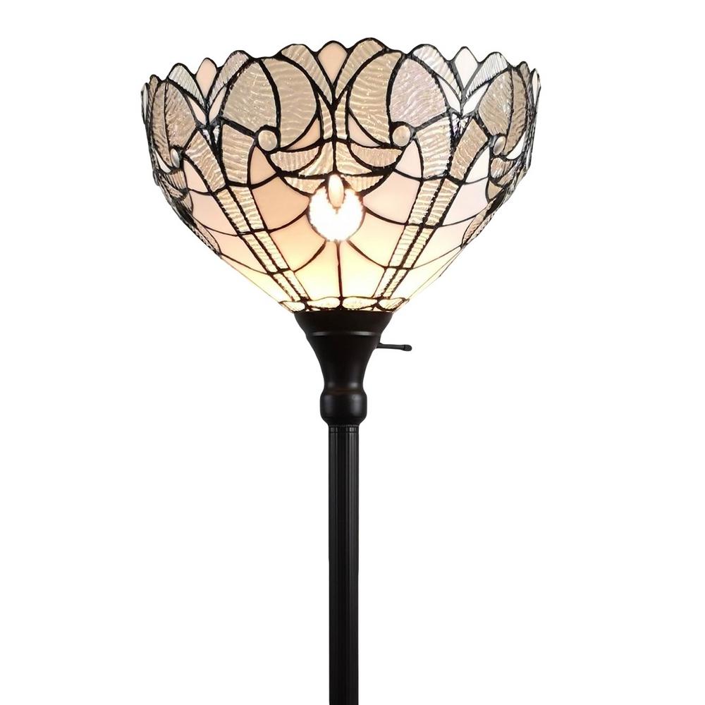 Amora Lighting 72 in. Tiffany Style Torchiere Floor Lamp AM266FL14B ...