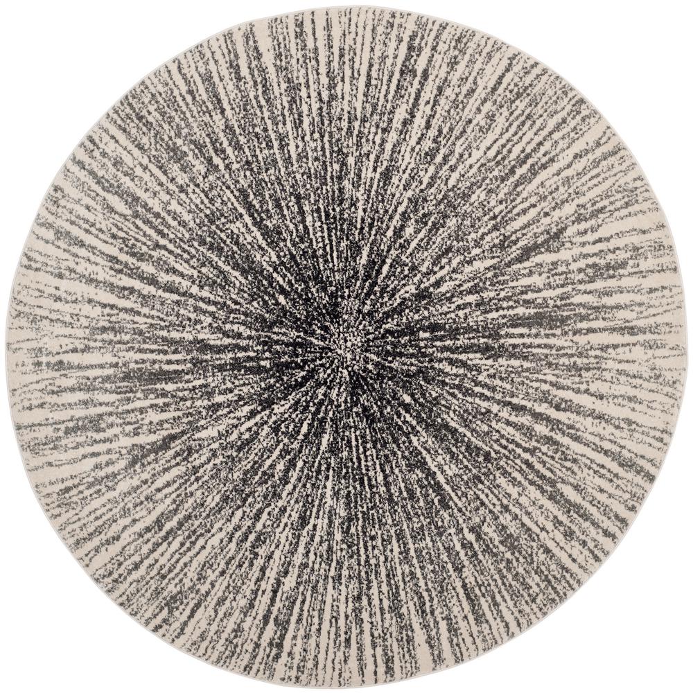 Safavieh Evoke Gray/Ivory 9 ft. x 9 ft. Round Area Rug-EVK220D-9R - The ...